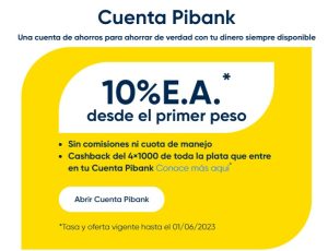 Llega Pibank, nueva cuenta que abona 4xmil en Colombia