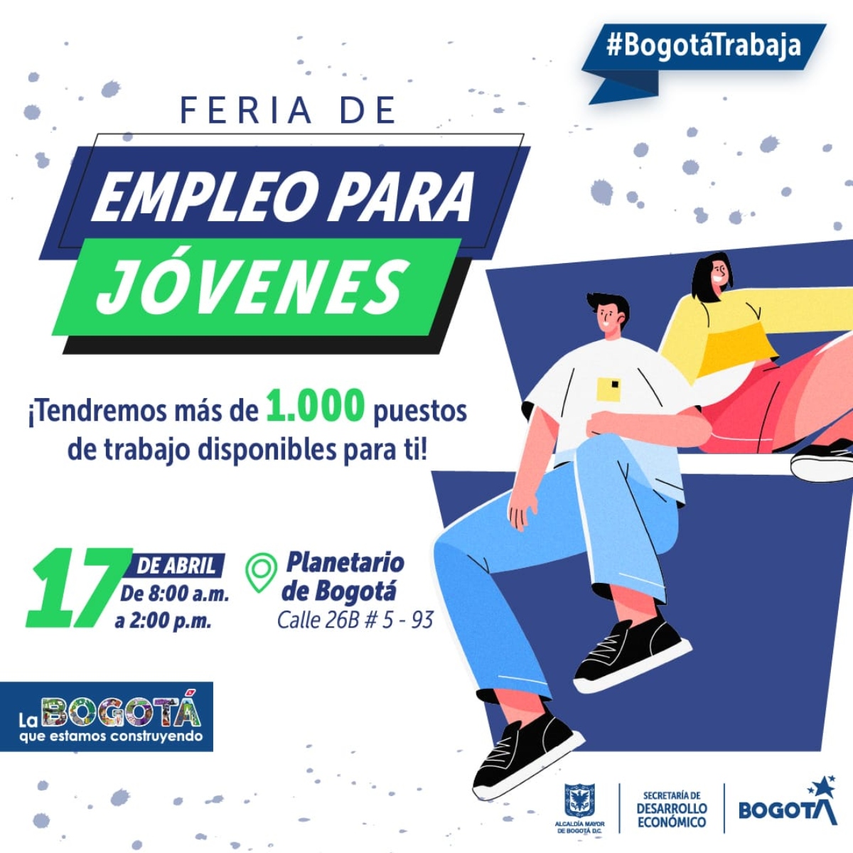 Feria de empleo juvenil en Bogotá: 1.000 vacantes disponibles