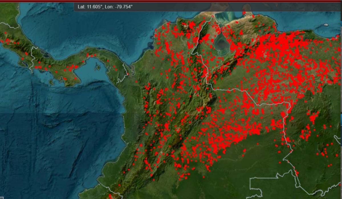 En Colombia 583 municipios tienen alerta roja de incendios
