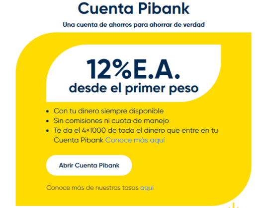 Así funcionan las cuentas de ahorro de Pibank con rentabilidades del 12 ...