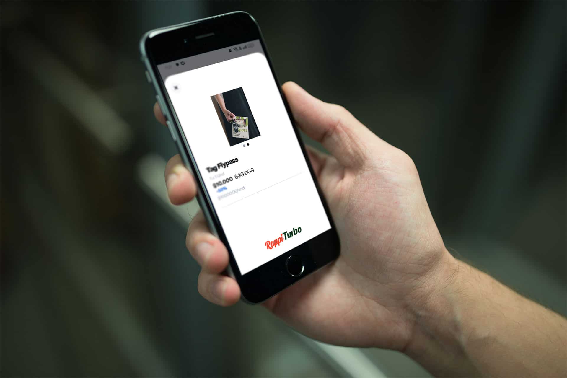 Compre su tag de Flypass por Rappi Turbo con descuento