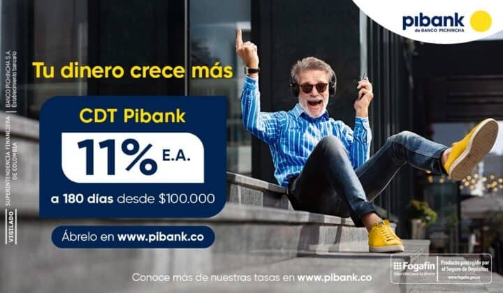 Pibank anunció incremento en su CDT a 180 días, elevando su tasa al 11 ...